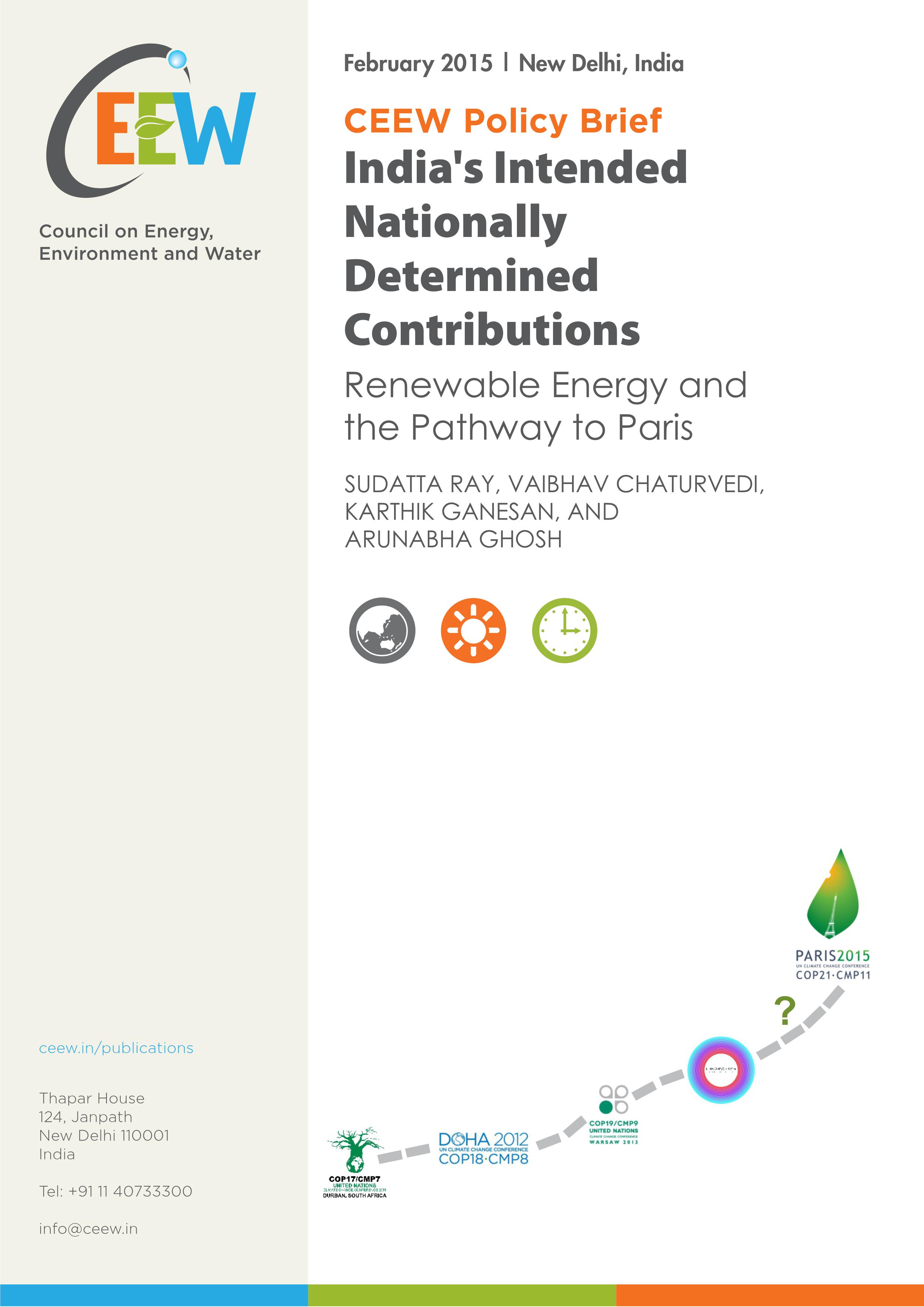 India’s Intended Nationally Determined Contributions (INDC) | CEEW