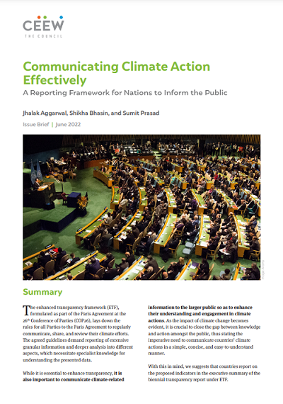 Climate Change Communication & Reporting Framework for Nations | CEEW