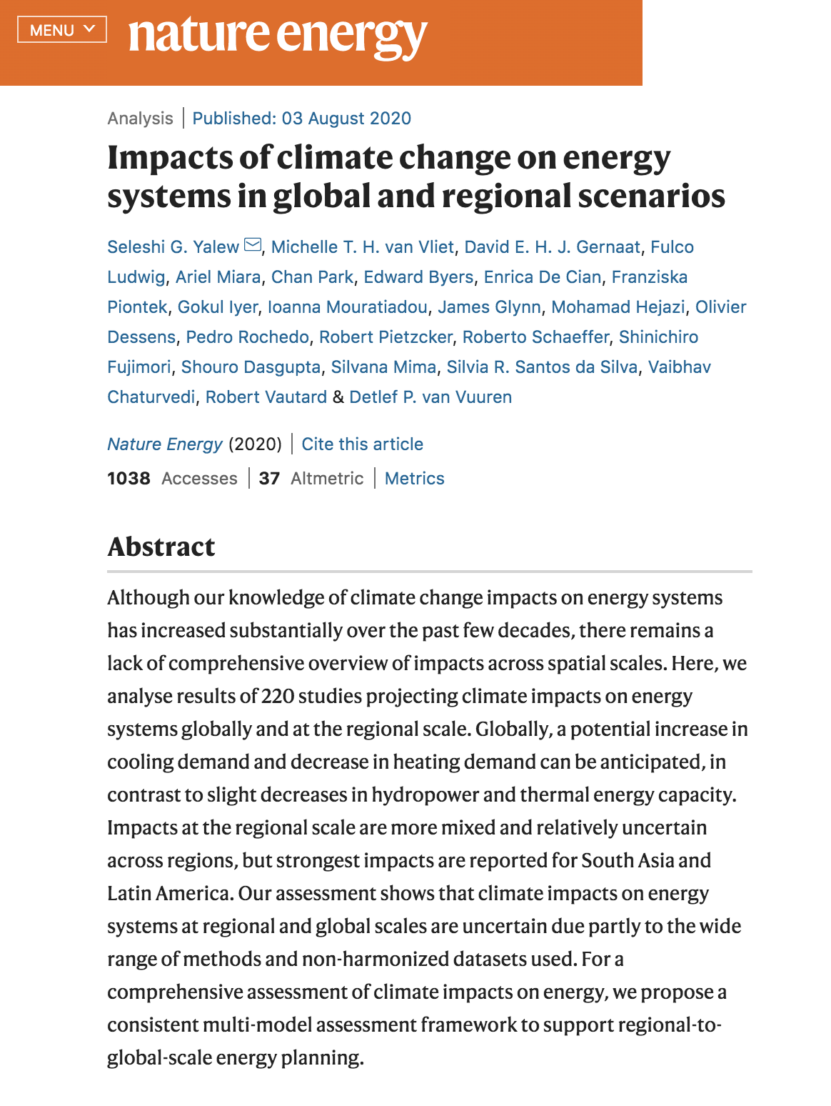 Impacts of Climate Change on Energy Systems in Global and Regional ...