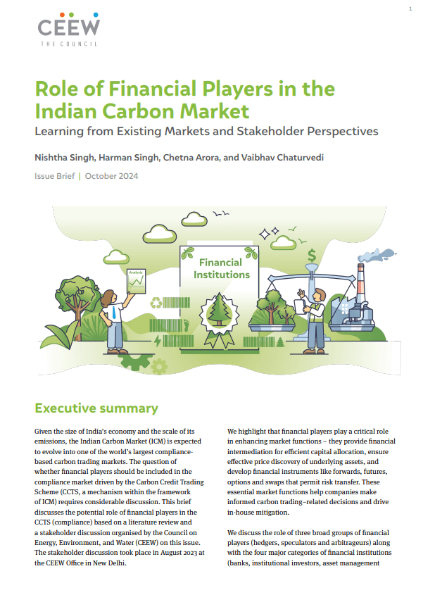 Carbon Credit & Offset Market in India: Role of Financial Players